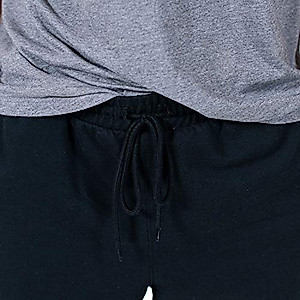 Spalding Men's Active Cotton French Terry Branded Short, Black, M