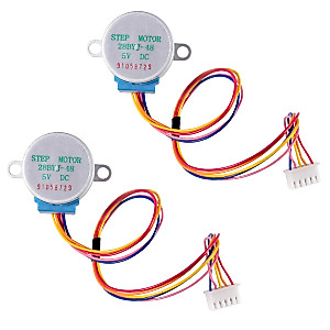 Aoicrie 2Sets 28BYJ-48 DC 5V Stepper Motor + ULN2003 Driver Test Module Board