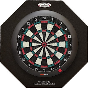 Dart-Stop 29 inch Black Octagon Pro Dart Board Backboard | Wall Protector | Dartboard Surround