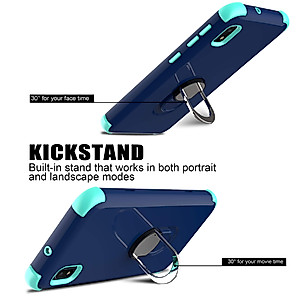 lovpec Compatible with Galaxy A10e Case with Soft TPU Screen Protector, Ring Magnetic Holder Kickstand Shockproof Protective Phone Cover Case for Samsung Galaxy A10e 5.8 inches (Navy)