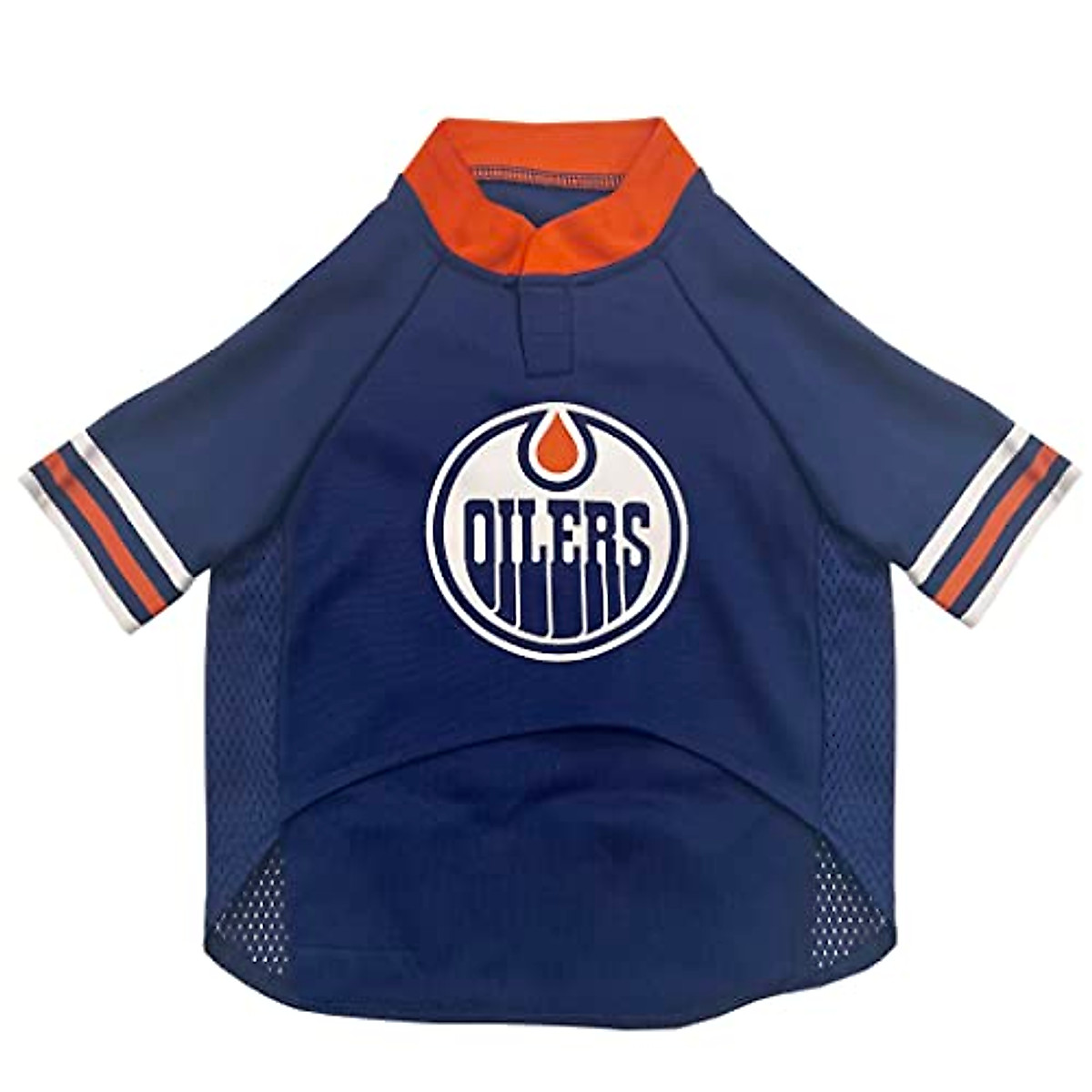 NHL Edmonton Oilers Jersey for Dogs & Cats, Large. - Let Your Pet Be A Real NHL Fan!