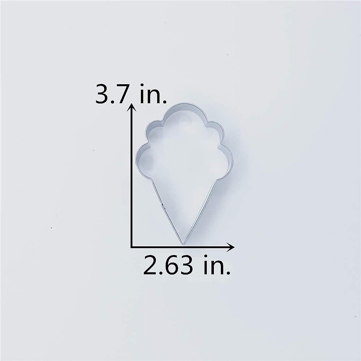LILIAO Ice Cream Cookie Cutter for Summer - 2.6 x 3.7 inches - Stainless Steel