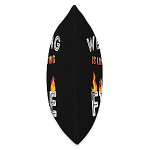 Funny Quotes About Welding Welder Gifts Welding is Like Sewing with Fire Funny Welder Quote Throw Pillow, 18x18, Multicolor