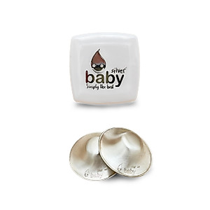 SILVERBABY Silver Nursing Cups, Silver Cups, Nipple Shields for Nursing Newborn, Nipple Guards, Nipple Covers Breastfeeding, Nipple Covers Breastfeeding, 925 Silver