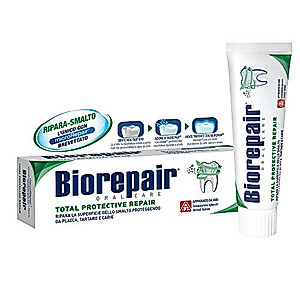 Biorepair: "Total Protective Repair" Toothpaste with microRepair * 2.5 Fluid Ounce (75ml) Tube * [ Italian Import ]