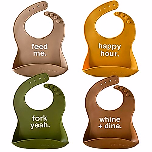 Denver James Silicone Feeding Bibs | Dishwasher Safe. Waterproof. Adjustable.