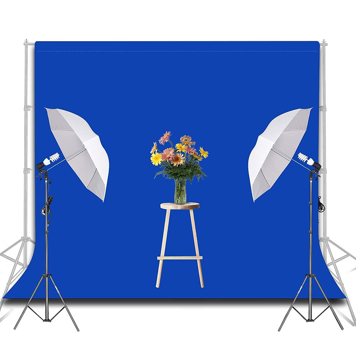 KUKUSOUL 10x10ft Blue Green Screen Backdrop Blue Photo Backdrop for Photoshoot Background Double Sided Green Screen and Blue Screen Gaming and Live Streaming KUSKX006