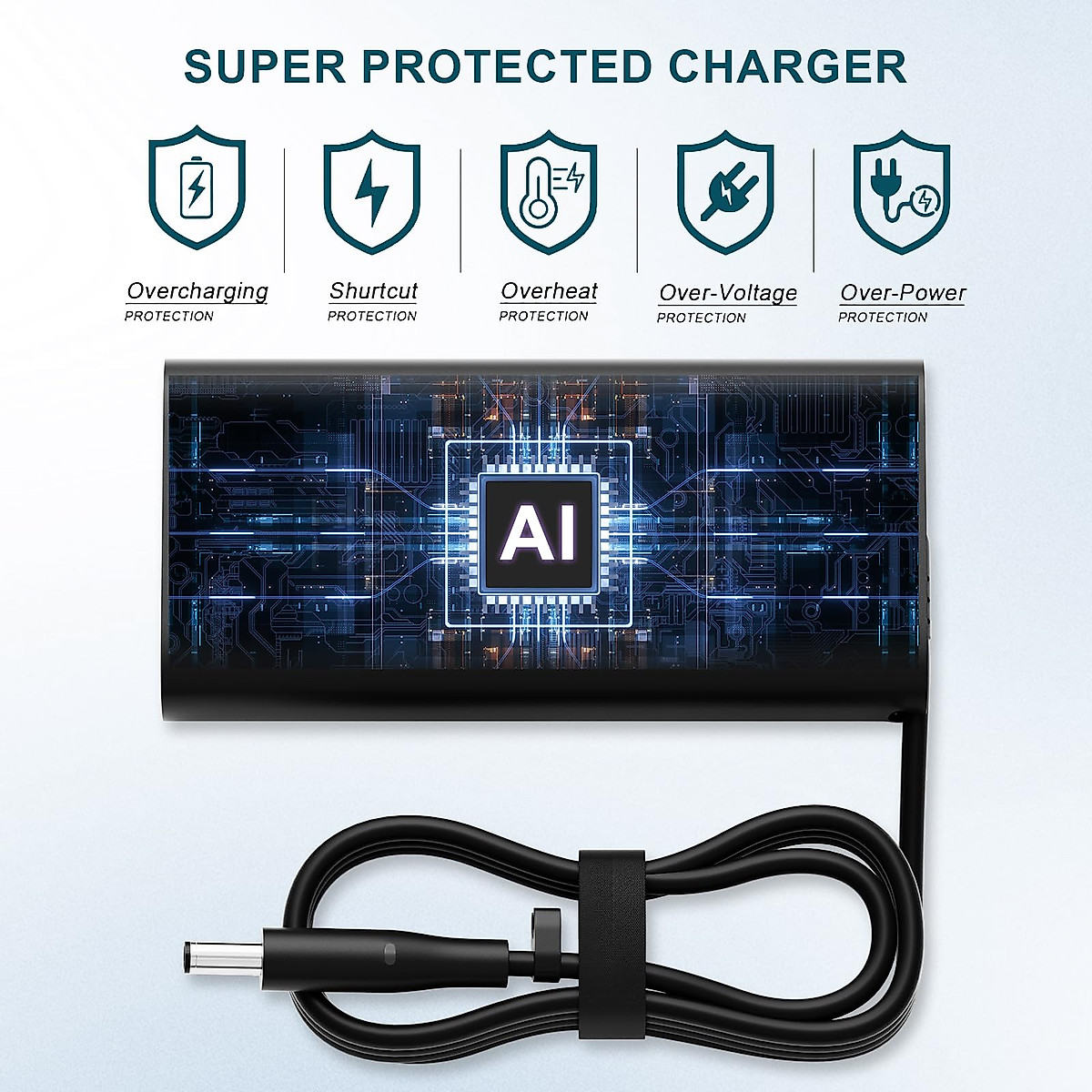 New Dell 130W AC Adapter Laptop Charger for Dell XPS 15 7590 9570 9560 9550 9530 Precision 5510 5520 5530 5540 M3800 Vostro 7500 7510 Inspiron 7459 HA130PM130 0V363H DA130PM130 09TXK7 P56F 4.5mm