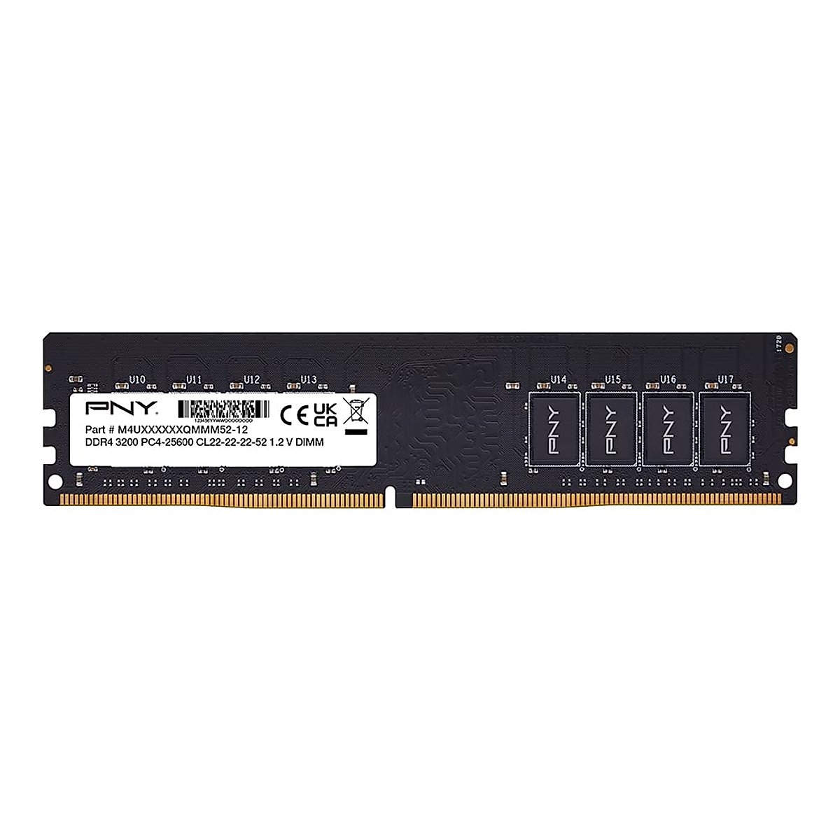 PNY Performance 16GB DDR4 DRAM 3200MHz (PC4-25600) CL22 (Compatible with 2666MHz, 2400MHz or 2133MHz) 1.2V Desktop (DIMM) Computer Memory – MD16GSD43200-TB