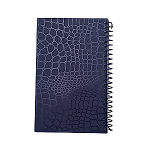 Pen+Gear Contact Book, Etched Poly Cover, Dark Navy Color, 128 Pages, 5.31 in x 8 in