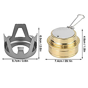 Srliya Alcohol Stove, Outdoor Portable Ultra Light Mini Cooking Spirit Burner Alcohol Fuel Stove BBQ Camping (Grey)