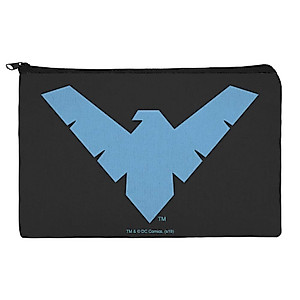 Batman Nightwing Logo Pencil Pen Organizer Zipper Pouch Case