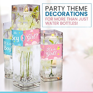 Super Cute, Water-Resistant, It's a Boy Water Bottle Baby Label 24 PK. Unique Stork Party Favor Designs. Durable, Blue Favors for Showers, Sprinkles or Gender Reveals. Great Drink Labels Guests Love