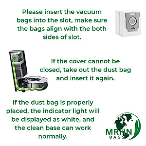 MRHN Vacuum Bags for iRobot Roomba Bags - 10 Pack for iRobot Vacuum Bags i & s & j Series, Roomba Bag Replacement Parts for iRobot Vacuum Bags