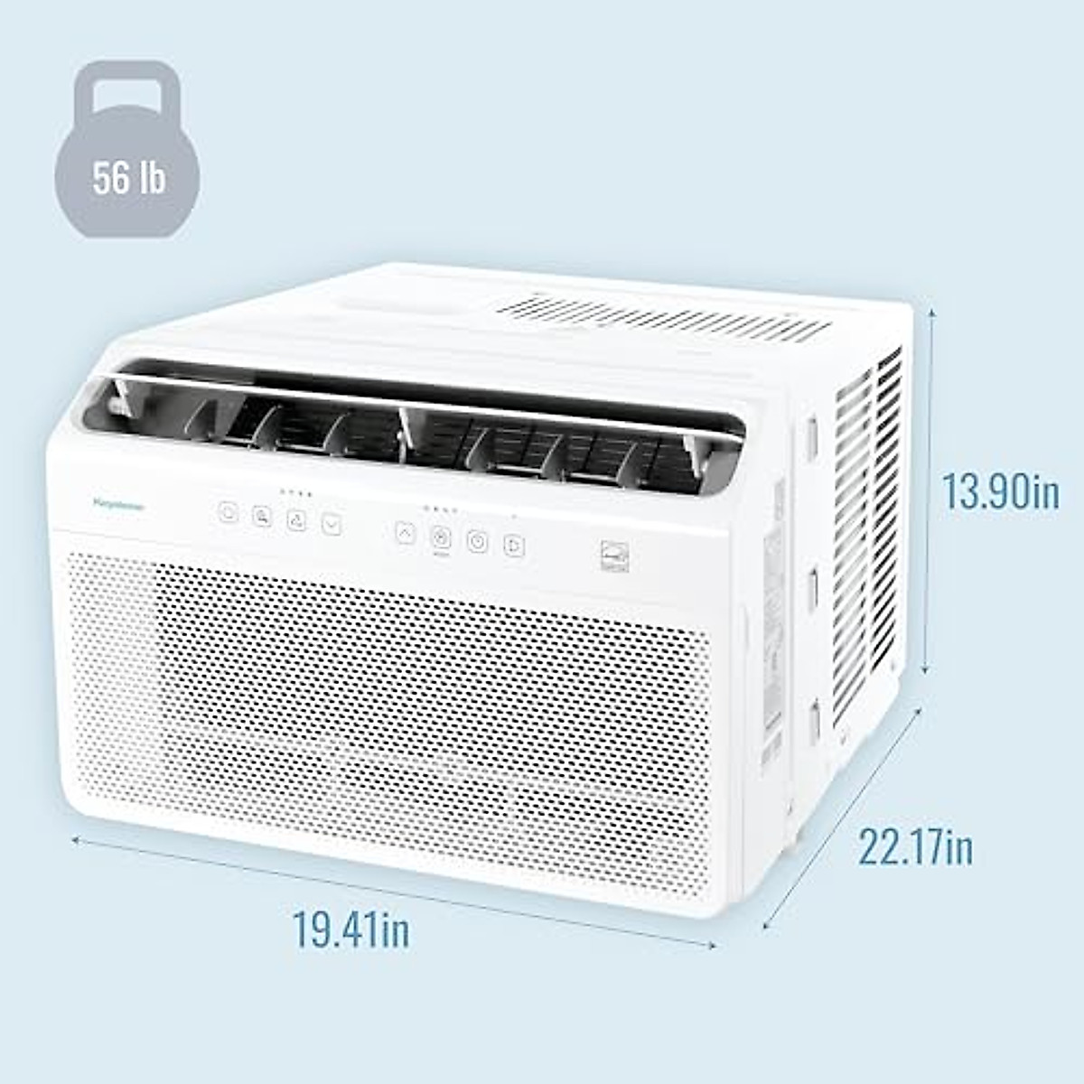 Keystone 8,000 BTU Window Inverter Air Conditioner with Supplemental Heat, 115V, AC for Apartment and Medium Rooms up to 350-Sq. Ft., Quiet, High Efficiency, Energy Star Window AC Unit with Remote