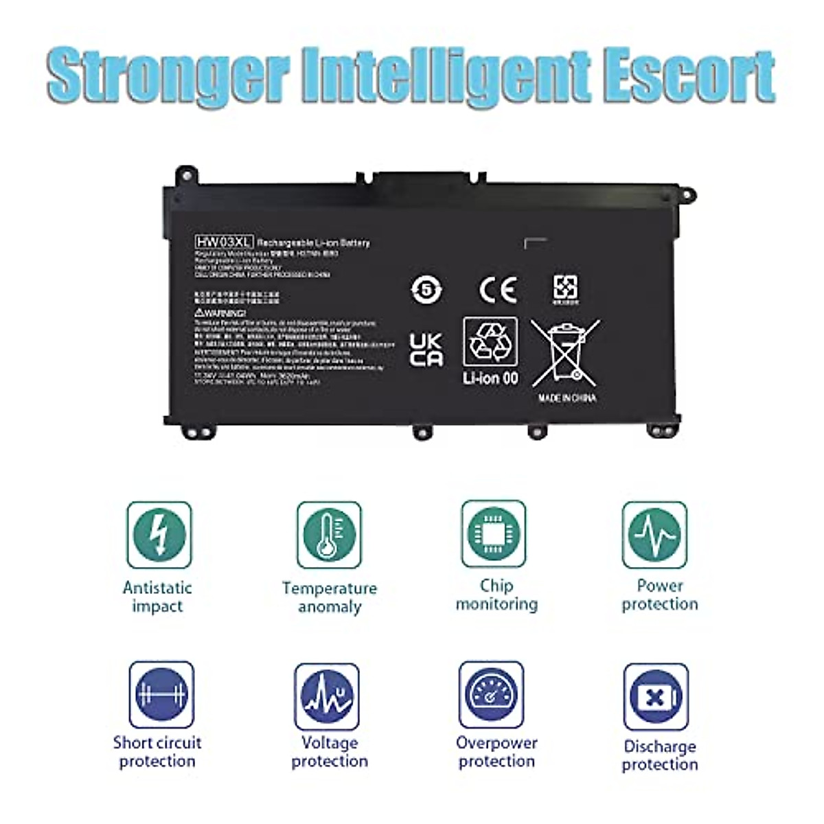 HW03XL Battery L97300-005 11.34V 41.04WH for HP Pavilion 15-EG 15-EG0010NR 15-EG0021NR, 15-EH 15-EH0014na 15-EH0000 15-EH1070WM, 17-CN 17-CN0XXX 17-CN0010nr 17-CN0013dx, HSTNN-IB90 L96887-1D1 L968AC1