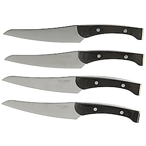 Knork Pakkawood Steak Knife, 4Piece (Set of 4), Silver