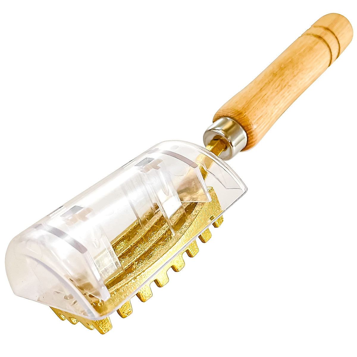 Fish Scale Remover with Box with Brass Serrated Sawtooth and Wooden Handles from Tsubame-Sanjo, Japan【Yamasan】