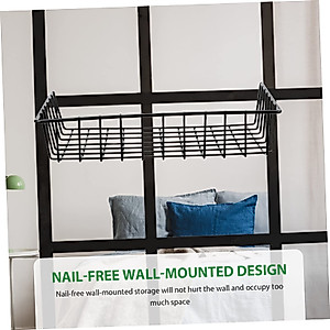 Zerodeko 2pcs Pegboard Grid Panel Board Shelf Storage Basket Grid Wall Basket Peg Board Accessoris Sundries Wall Shelf Grid Panel Board Basket Grid Panel Shelf Wire Straight Shelf