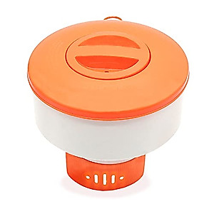 XY-WQ Chlorine Floater, Floating Pool Chlorine Dispenser (Orange, Easily Spot It), Fits 1 and 3 Inch Tablets for Large and Small Pools, Hot Tub, Spa