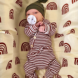 LifeTree Muslin Swaddle Blankets Newborn - 3 Pack Soft Baby Swaddle Blankets Neutral for Boys & Girls - Baby Receiving Blankets, Large 47 x 47 inches