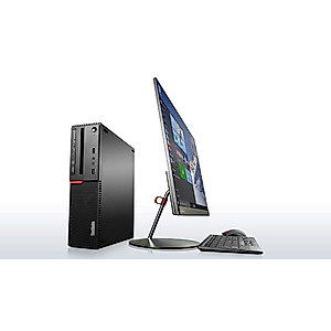 Lenovo Small Desktop Computer (SFF), Dual 24 Inch Monitors, Intel Core i7-6700, 32GB RAM 512GB SSD +2TB HDD, 2GB Graphics Card, HDMI, WiFi, Bluetooth,Wireless Keyboard Mouse (Renewed)