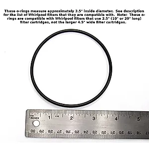 Captain O-Ring - (3 Pack) Replacement WHKF-C8 O-Rings for Whirlpool WHKF-DWHV, WHKF-DWH & WHKF-DUF Water Filter Housing