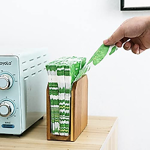 Nelybet Napkin Holder for Table , Acacia Wooden Napkin Holders for Kitchen, Rustic Farmhouse paper Napkins holder for Kitchen Dining Room Counter tops Decor , Brown 6"x5.5