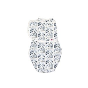 embé 2-Way Starter Baby Swaddle, 6-14 lbs, Newborn Swaddle Sack 0-3 Months, Zip & Velcro Swaddle 0-3 Months Baby Swaddles Wrap, Hip Healthy, Infant Swaddle - Angle Stripe