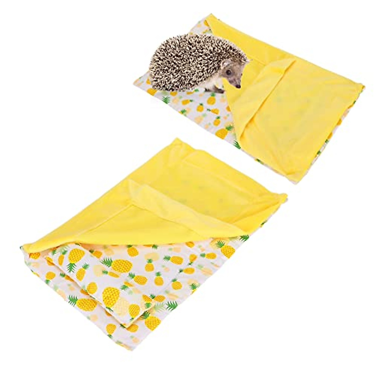 Evonecy A Warm and Snuggly Reptile with Bearded Dragon Bedding. A Soft Sleeping Bag for a Gecko Pineapple + Yellow Quilt