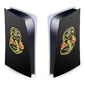 Head Case Designs Officially Licensed Cobra Kai Classic Logo Iconic Vinyl Faceplate Sticker Gaming Skin Decal Cover Compatible With Sony PlayStation 5 PS5 Digital Edition Console