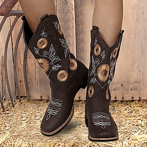 Womens Sandals, Knee High Boots Women Wide Calf Women Wedge Boots Size 9 Boots Size 10 Sneakers Size 11 Formal Boots Low Heel Dress Shoes for Women Coffee