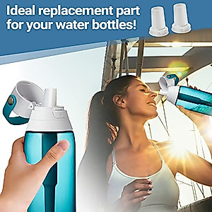 SelfTek 4 Pack Bite Valve Replacement Compatible with Brita Filter Water Bottle & Brita Stainless Steel Water Bottle, Silicone Water Bottle Mouthpiece Replacement Parts for Brita Bottle