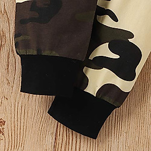 Tikoubabe Baby Boy Clothes Stuff Infant Summer 3 Piece Outfits Newborn Cute Letter Printed Romper Short Sleeve + Pants + Hat Funny Letter Printed Straps Camo 70cm