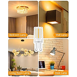 Cnkeeo G9 LED Bulb Warm White 3000K, 4W G9 LED Light Bulbs 40W Halogen Equivalent, 450 Lumen, 360° Beam Angle, Non-Dimmable, No Flicker, 6 Pack Bi-pin G9 Base Bulbs for Chandeliers Home Lighting