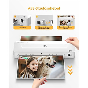 Crenova A3 Laminator, 13-Inch HOT and Cold Laminator Machine with Paper Trimmer, Corner Rounder, Hole Puncher, and 20 Thermal Laminating Pouches for Home, Office, and School Use