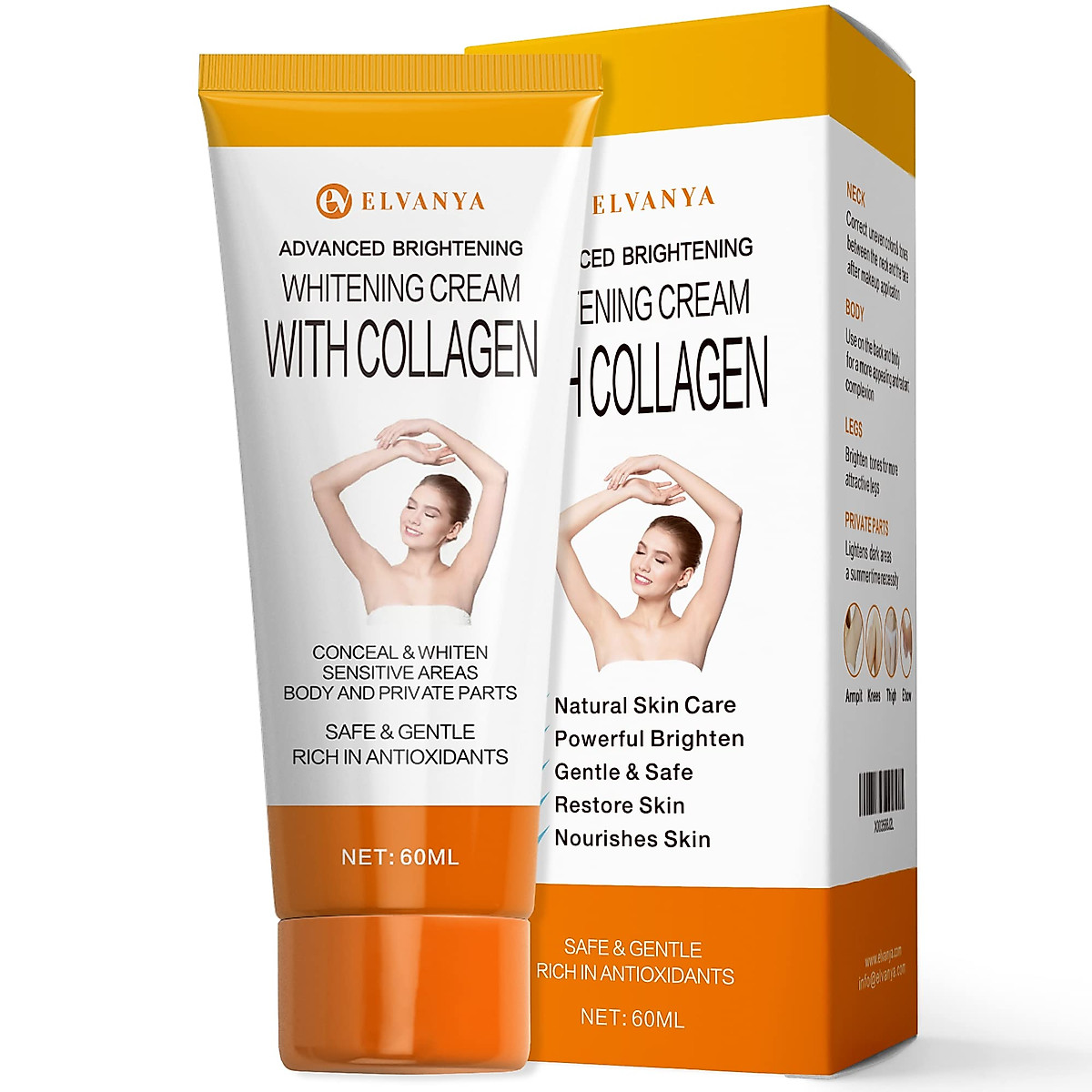 Dark Spot Cream, Brightening Cream, Underarm Cream for Armpit, Skin, Body, Elbows, Knees, Neck, Private Areas