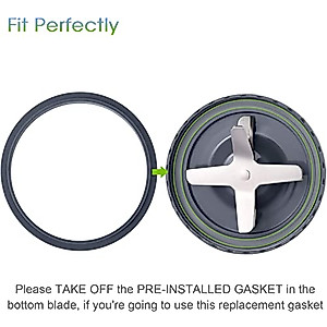 New Blender Cup and Blade Replacement Parts 32oz Cup and Extractor Blade and 2 Rubber Gaskets 4-Piece Compatible with NutriBullet High-Speed Blender/Mixer System 600W/900W Series