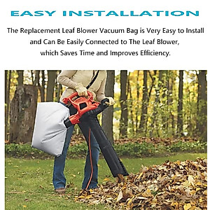 530095564 Vacuum Bag Leaf Blower Vacuum Zippered Bottom Dump Bag ​- for CRAFTSMAN / WEED EATER / MCCULLOCH / POULAN 530095599