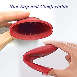 Silicone Hot Handle Cover, Assist Pan Holder for Cast Iron Skillets and Traditional Pots - Red