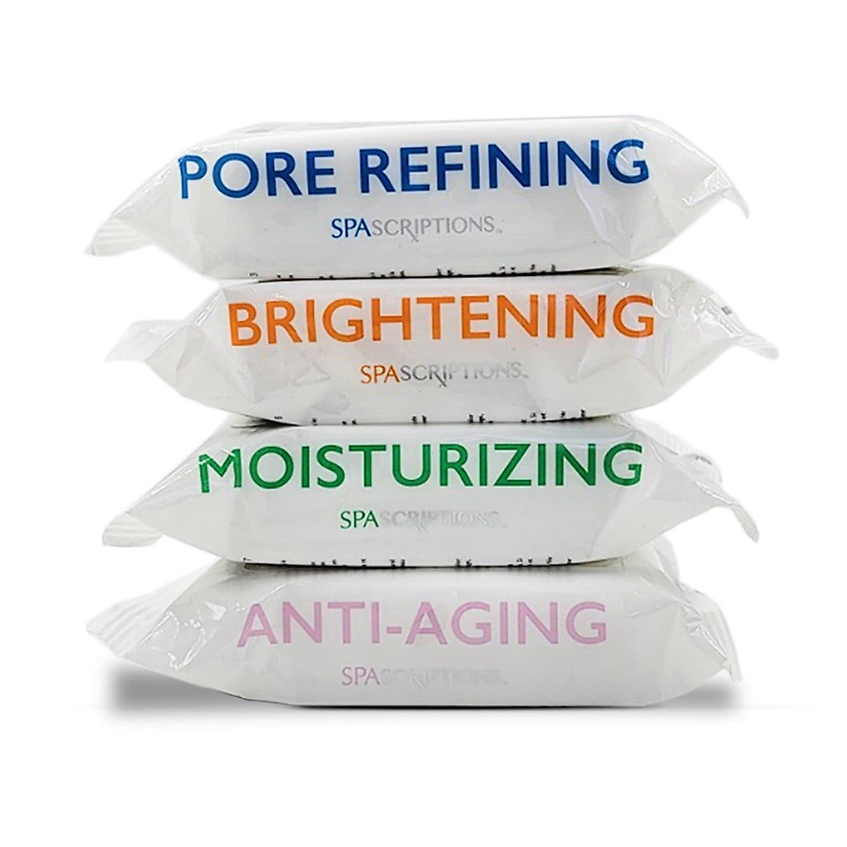 SpaScriptions Makeup Cleansing Wipes 30 CT, Variety 4 pack, 120 Count Total