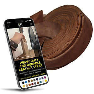 TOFL Leather Strap Medium Brown ¾ Inch Wide 72 Inches Long