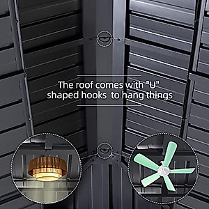 PURPLE LEAF 12' X 14' Hardtop Gazebo Aluminum Permanent Outdoor Gazebo with Galvanized Steel Double Roof for Patio Backyard Curtains and Netting Included Grey