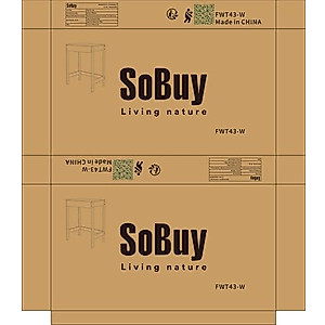 SoBuy White Desk with Drawers Small Desk Toddler Desk Mini Desk Computer Desk Workstation Writing Desk Children Teenagers Desk with Drawer and Hooks, White FWT43-W