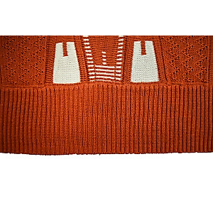 STACY ADAMS Men's Sweater, Vertical Neo Chain Front Design (4XL, PERSIMMON)