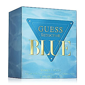 GUESS Seductive Blue Women/Femme Eau de Toilette Perfume Spray For Women, 2.5 Fl. Oz.