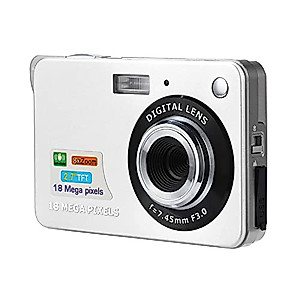 Niaviben Portable Digital Camera 18 Million Pixel High Definition Screen Mini Compact Camera for Home Selfie 2.7 inch White