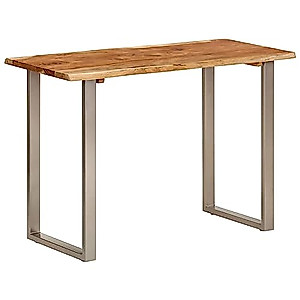 YPWRENH Decorative Table Cocktail Table Dining Table 43.3"x19.7"x29.9" Solid Wood Acacia for Dining Room, Kitchen or Living Room