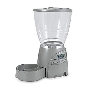 Petmate Portion Right Programmable Dog and Cat Feeder 2 Sizes Brushed Nickel