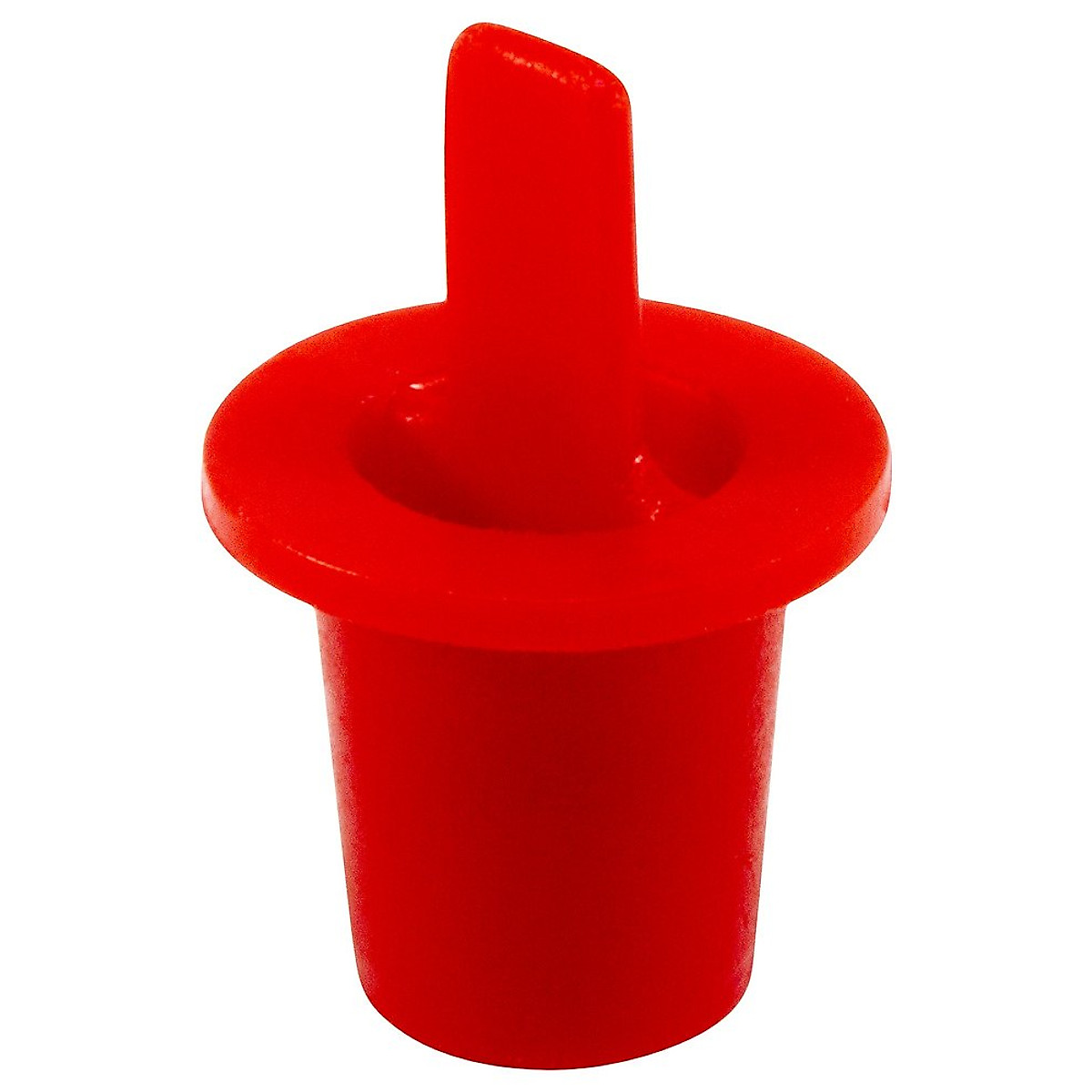Caplugs ZCPT0Q1 Plastic Center Pull Tab Tapered Plug. CPT-0, PE-LD, Cap OD 0.38" Plug ID 0.269", Red (Pack of 100)